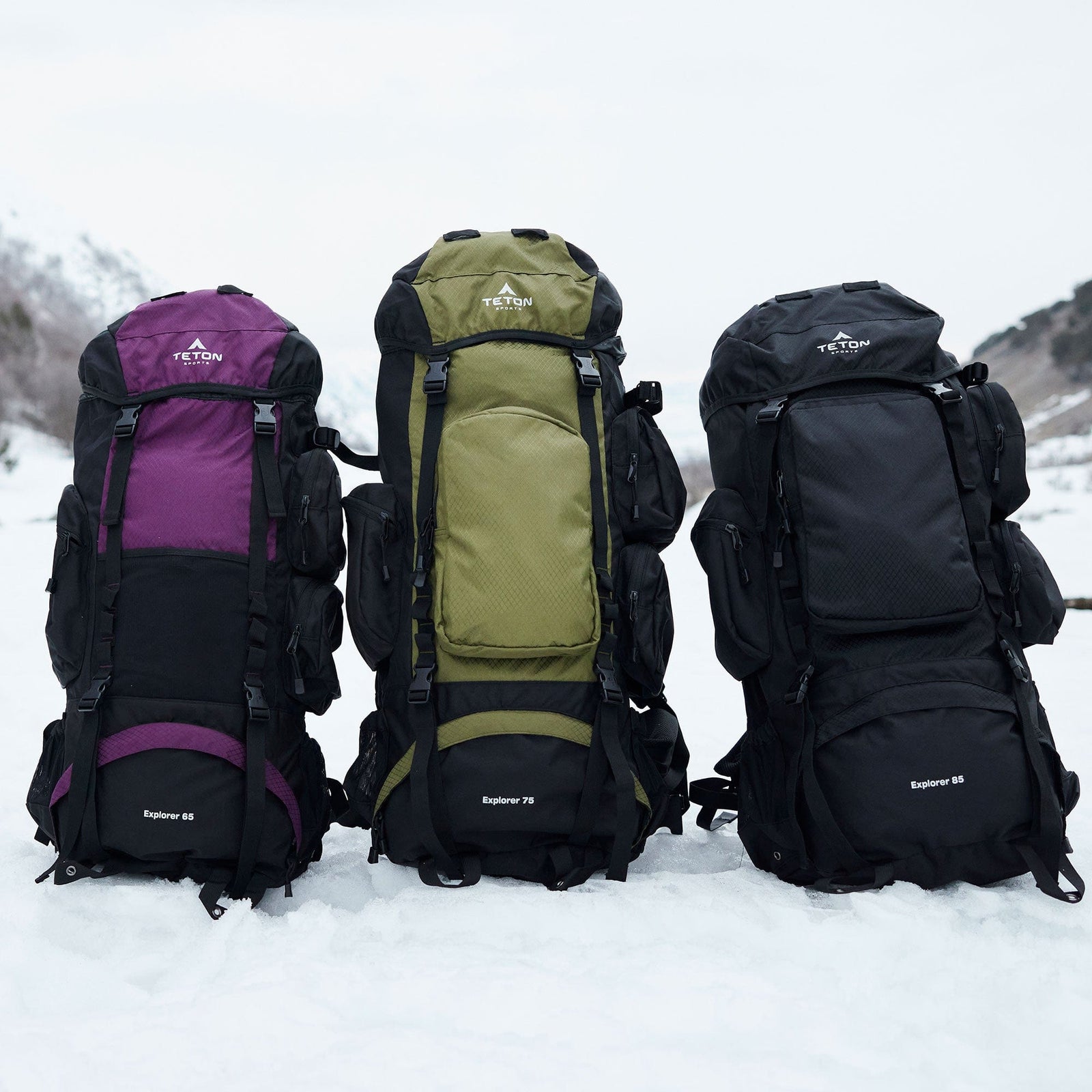 Teton Explorer 65L, 75L, and 85L Hiking Backpacks
